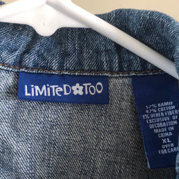Limited Too | Jackets & Coats | Floral Embroidered Denim Jacket | Poshmark